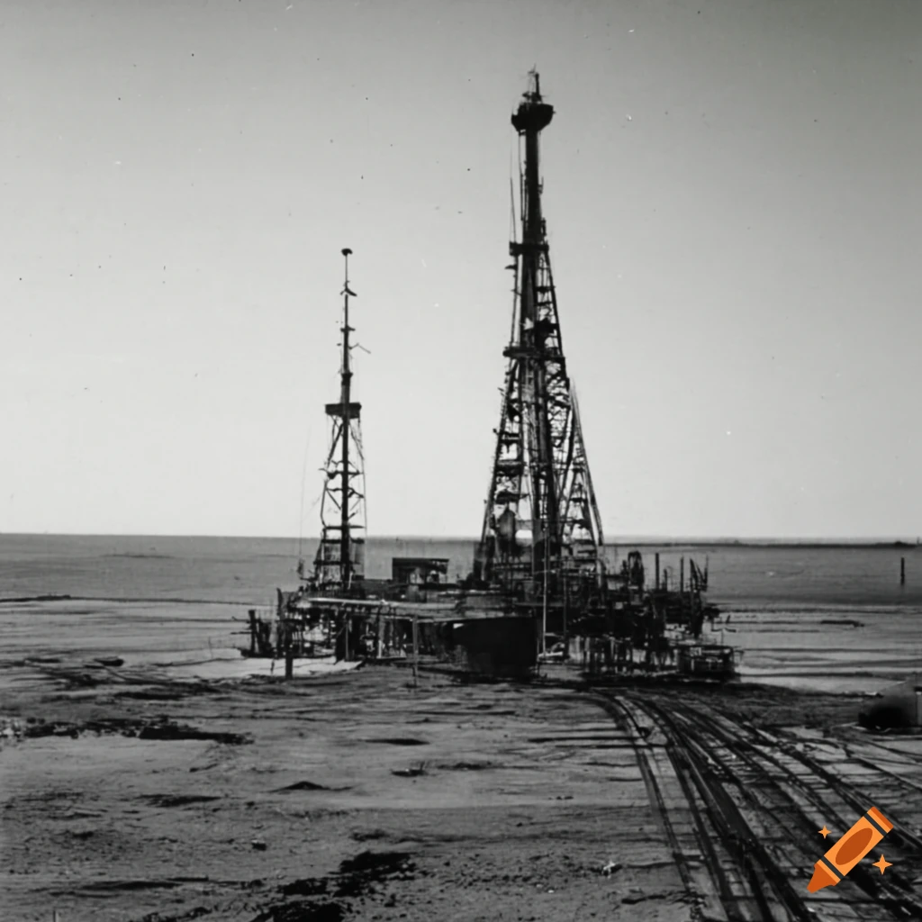 Western Siberia oil field in 1960 on Craiyon