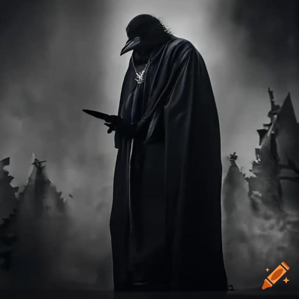 Rapper jelly roll in costume as the crow character on Craiyon