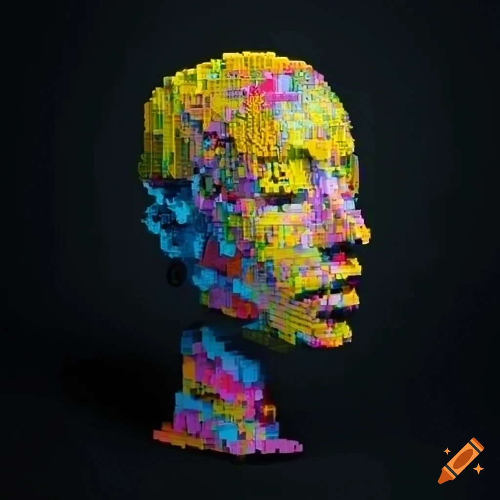Sculpted mannequin figure in neo-pop surreal style with intricate ...