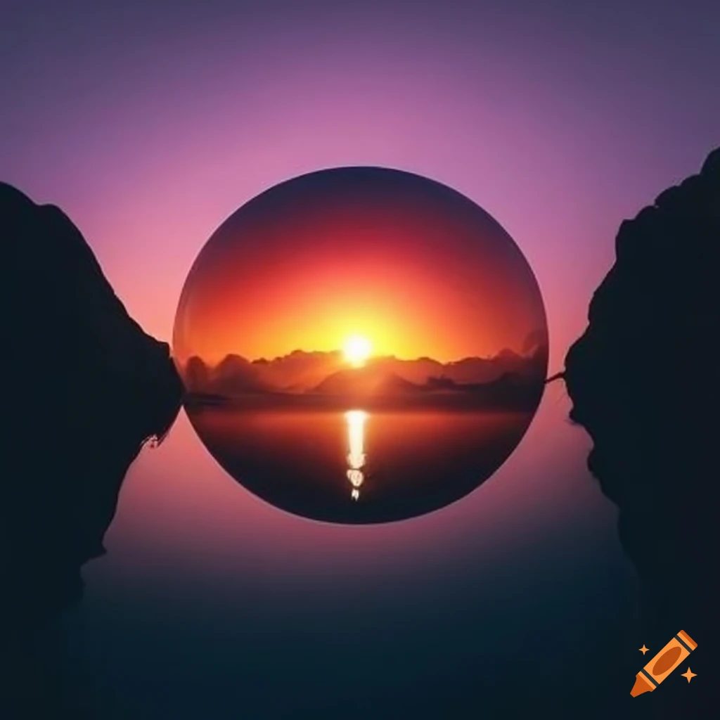 Perfect circle integrating an amazing view on Craiyon