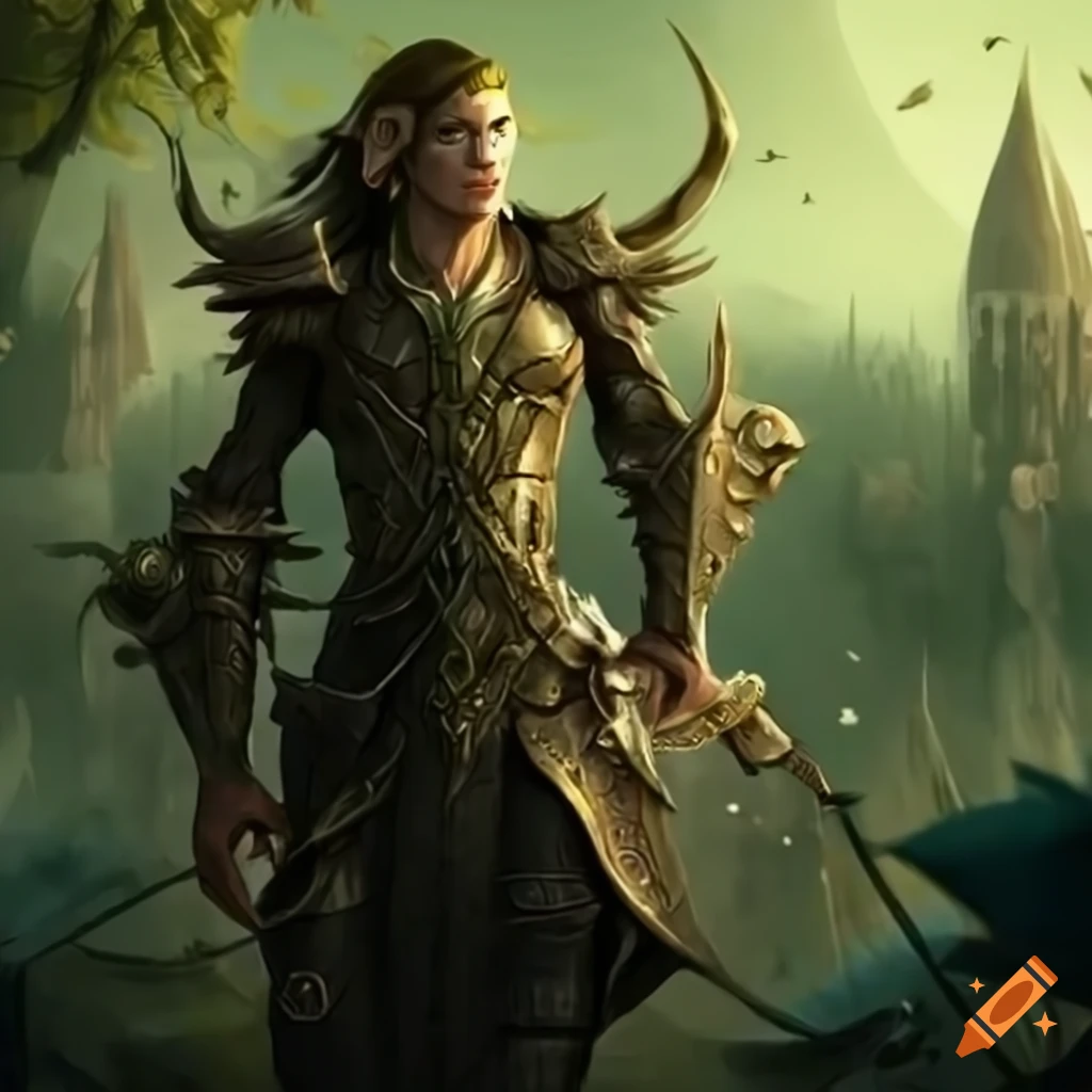 Elven war scene on Craiyon