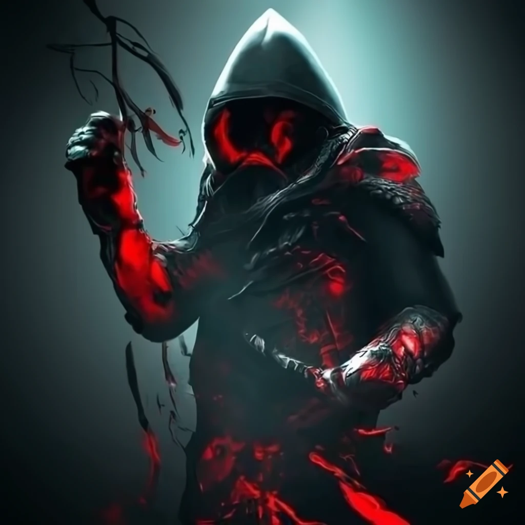 Black and red gaming design on Craiyon