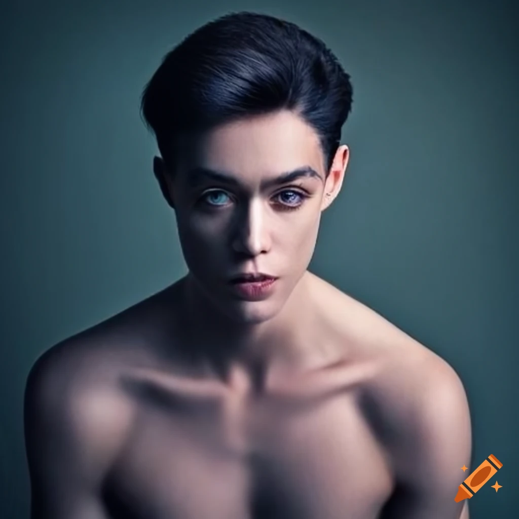 Face of a man with delicate features on Craiyon