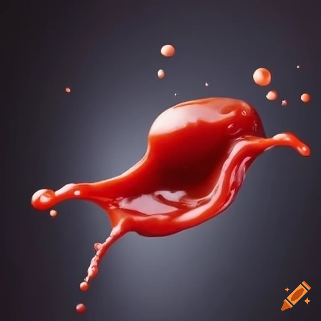 Ketchup splash on Craiyon