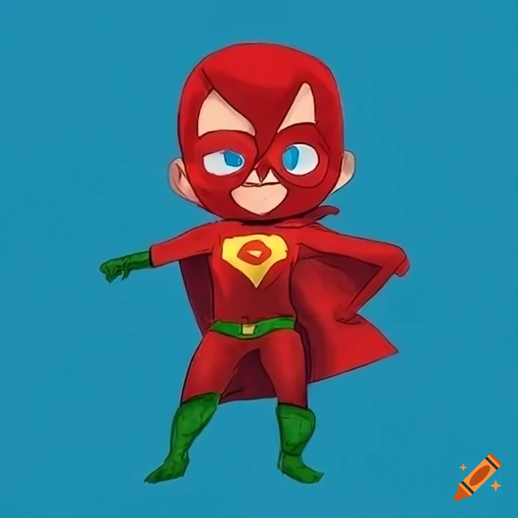 Superhero named super toe drawn by a 6-year-old on Craiyon