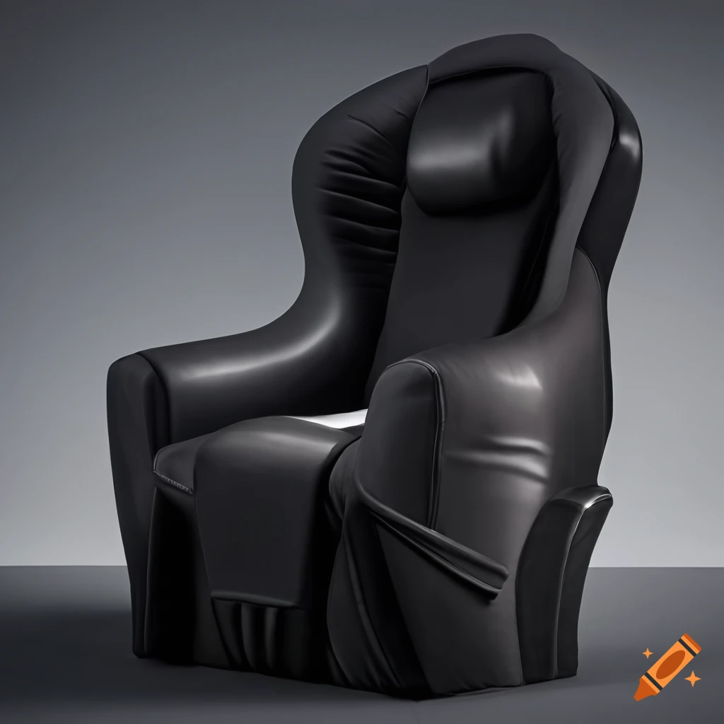 Luxury sci-fi armchair design in hyperrealistic style on Craiyon