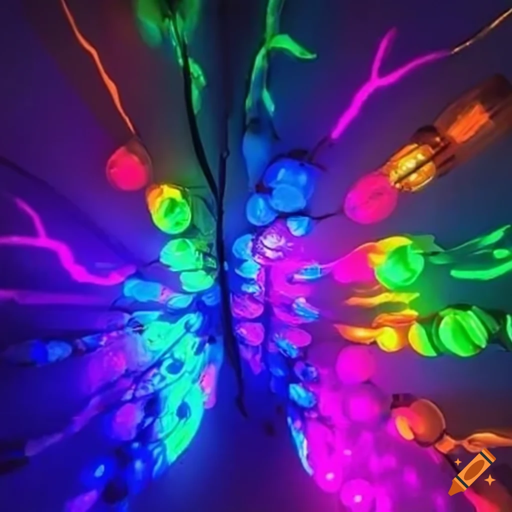 Rave lights on Craiyon