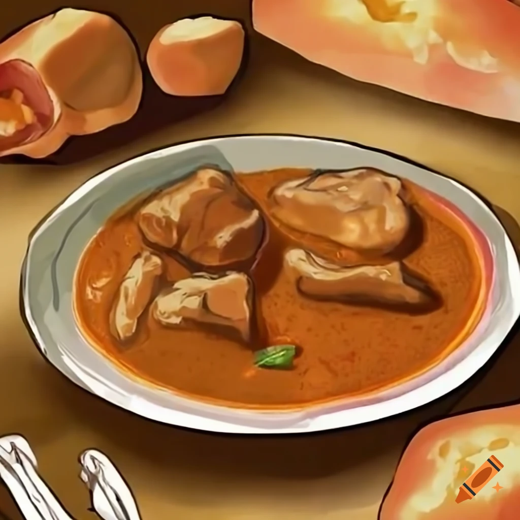 Pork curry dish on Craiyon