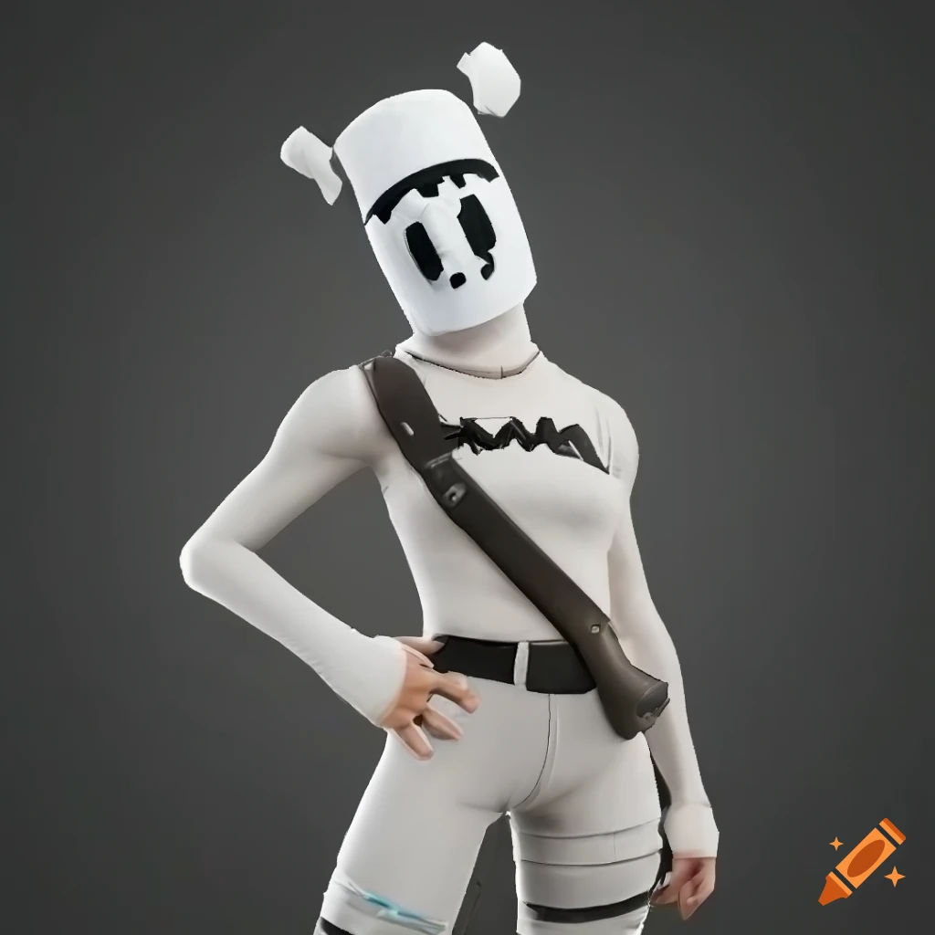 Marshmellow 4k fortnite skin on Craiyon