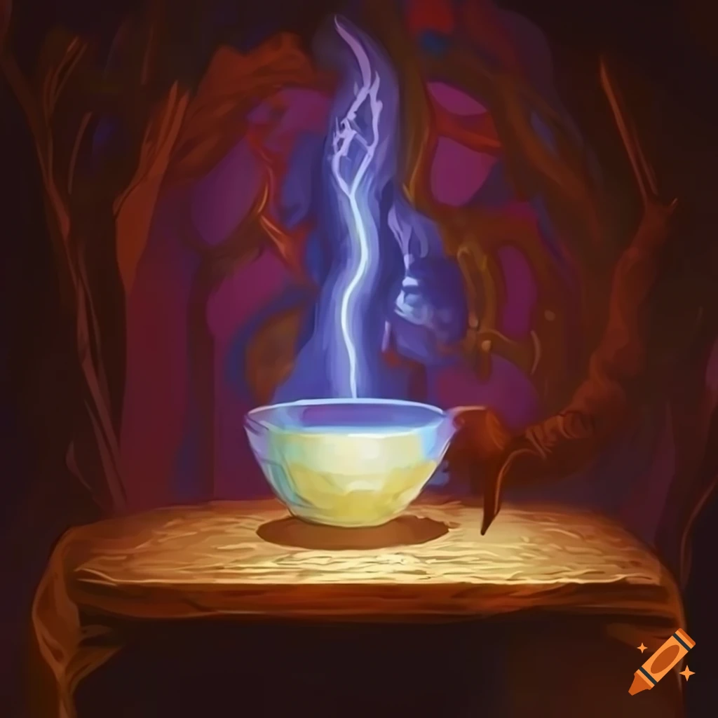 Detailed illustration from Magic the Gathering featuring a cup of ...