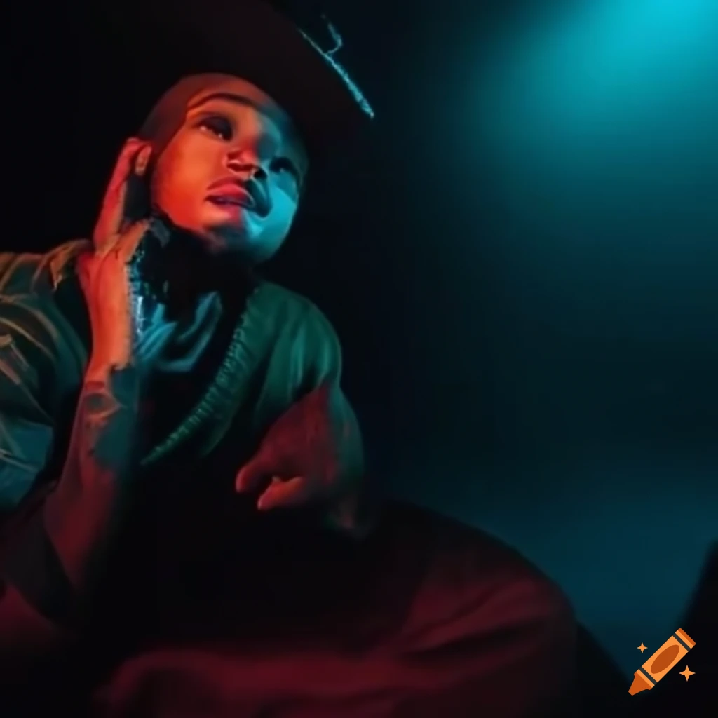 Rapper smoking weed on Craiyon