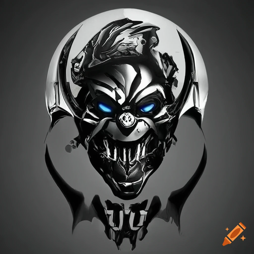 Demon logo riding a bmw s1000rr motorcycle on Craiyon