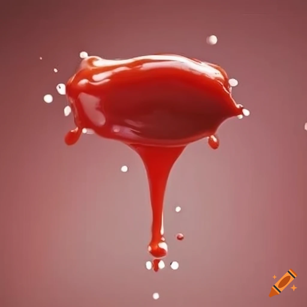 Ketchup splash on Craiyon