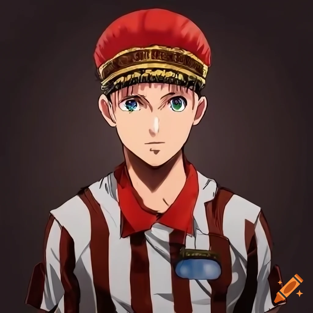 Male italian boxing referee in a striped roman outfit on Craiyon