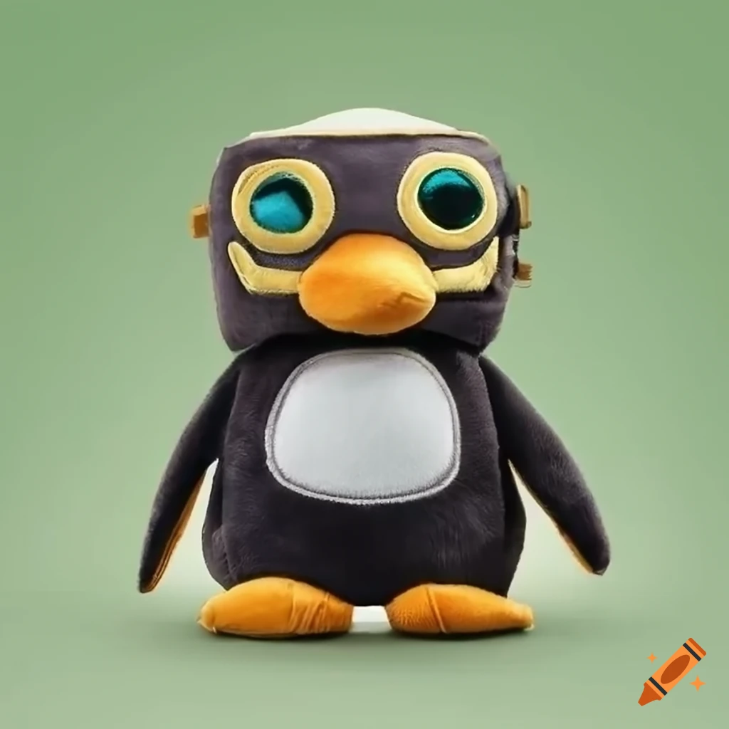 Robot penguin plush on Craiyon