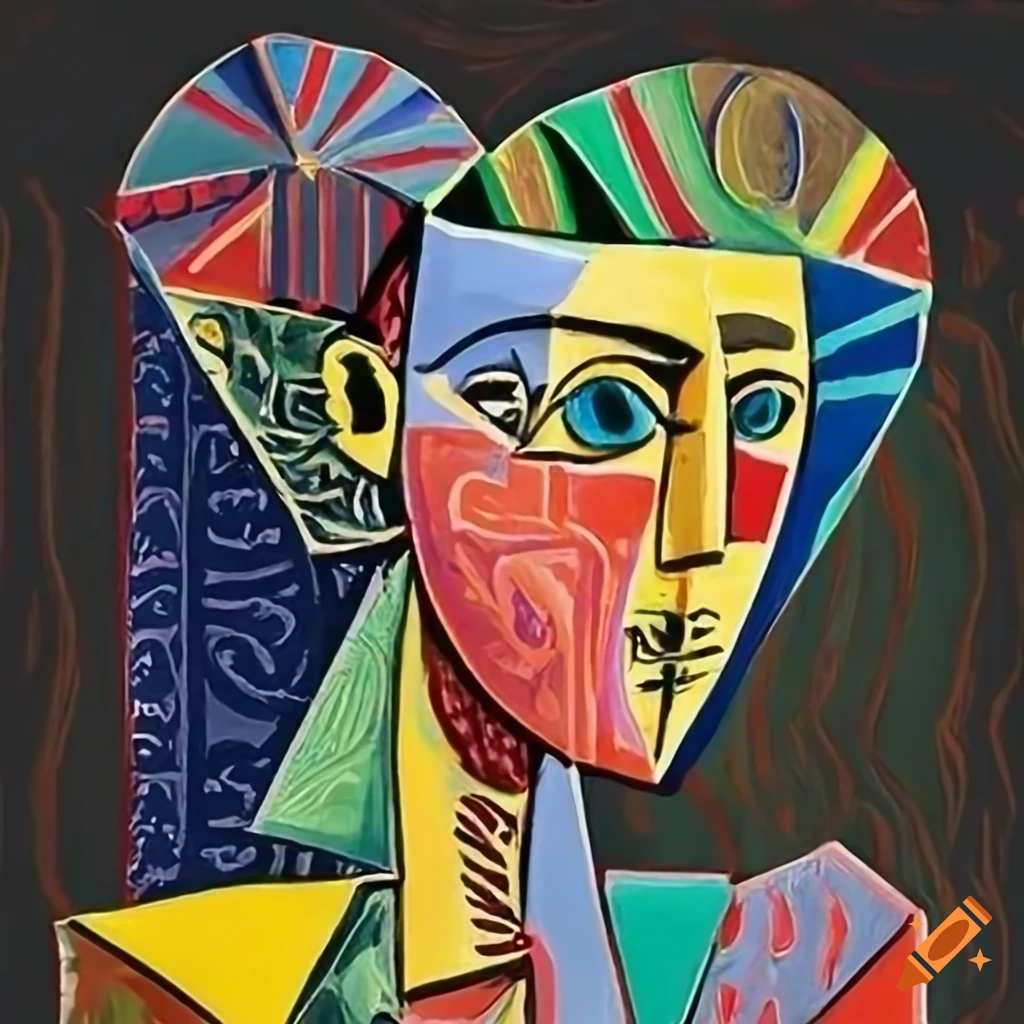 Picasso inspired artwork on Craiyon