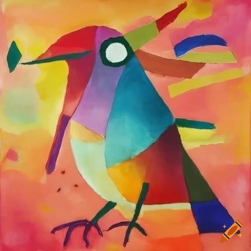Kandinsky klee bird on Craiyon