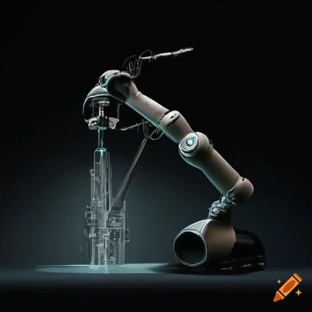 Robot machine watering plants on Craiyon