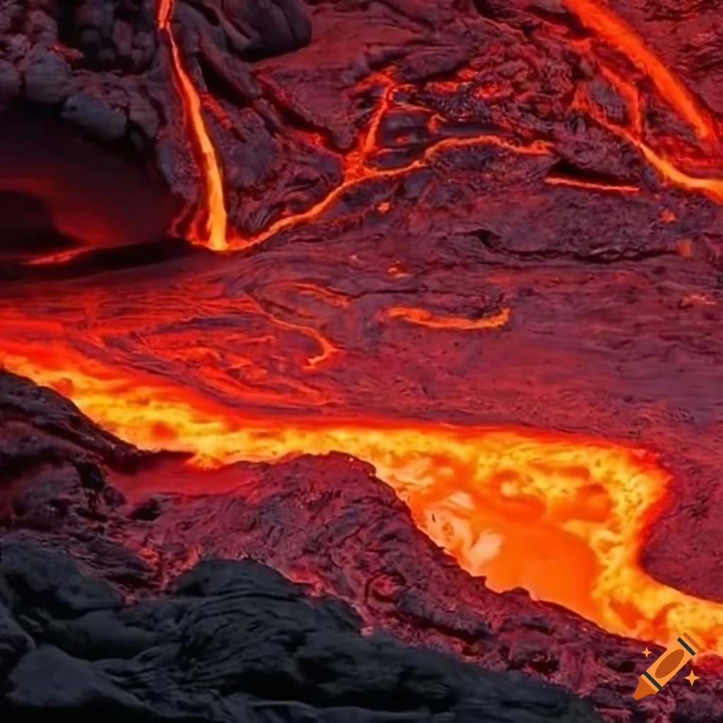 Lava lake on Craiyon
