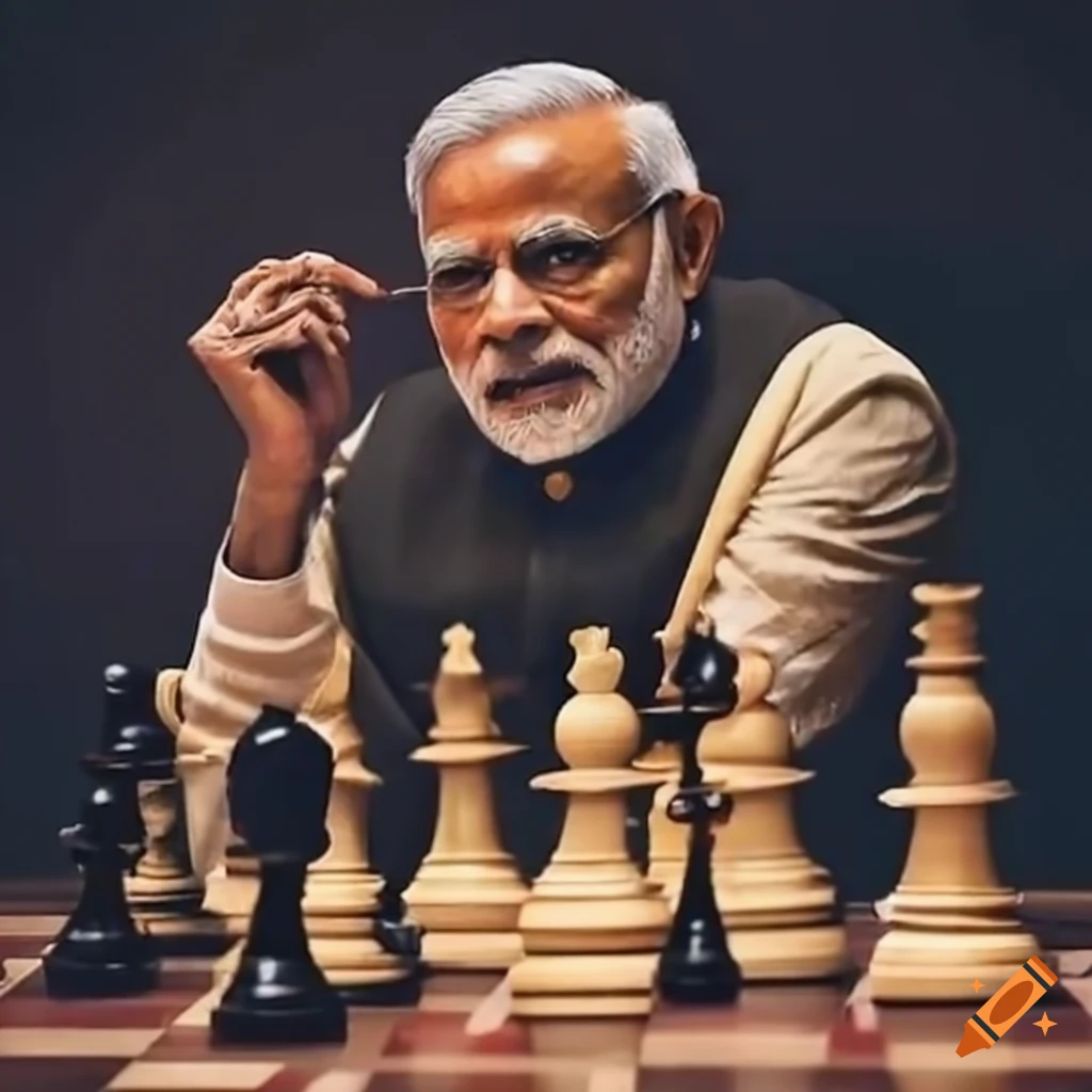 Narendra Modi and Rahul Gandhi playing chess and challenging each other ...