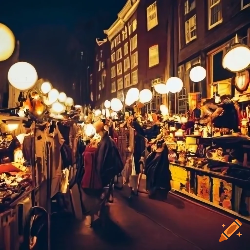 Amsterdam flea market in the netherlands on Craiyon