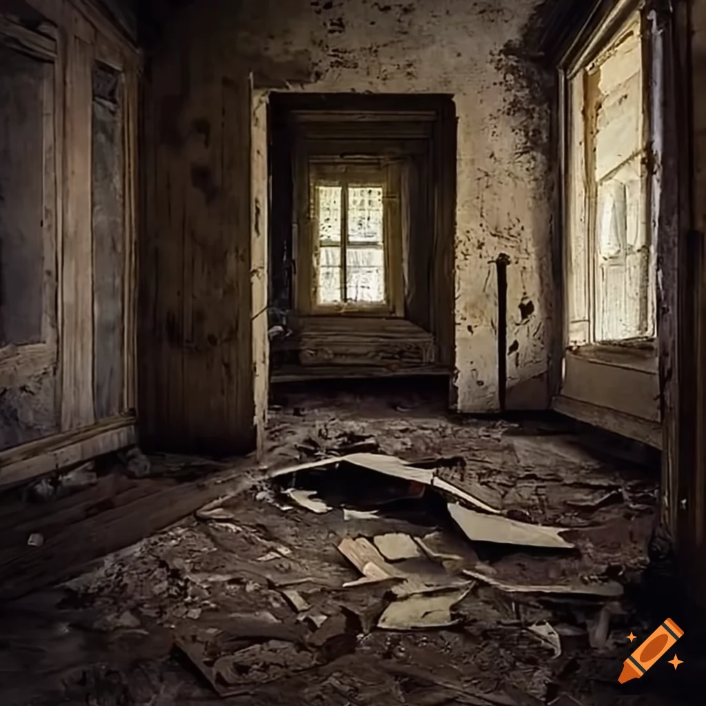 Mysterious old photograph in an abandoned house on Craiyon