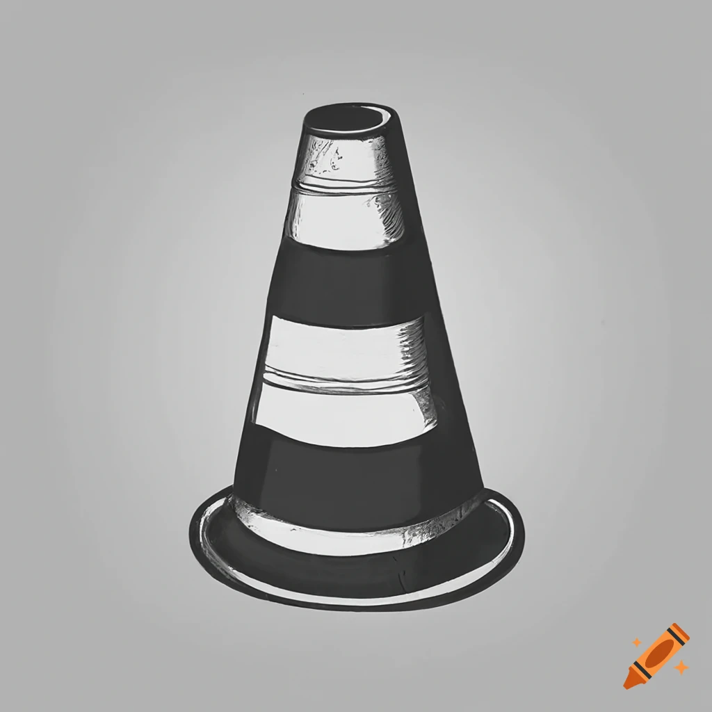 Simple traffic cone on Craiyon
