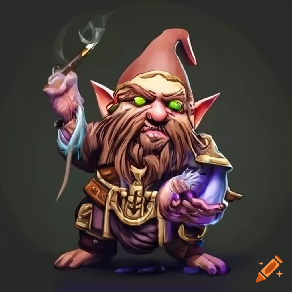 Cool gnome warlock on Craiyon