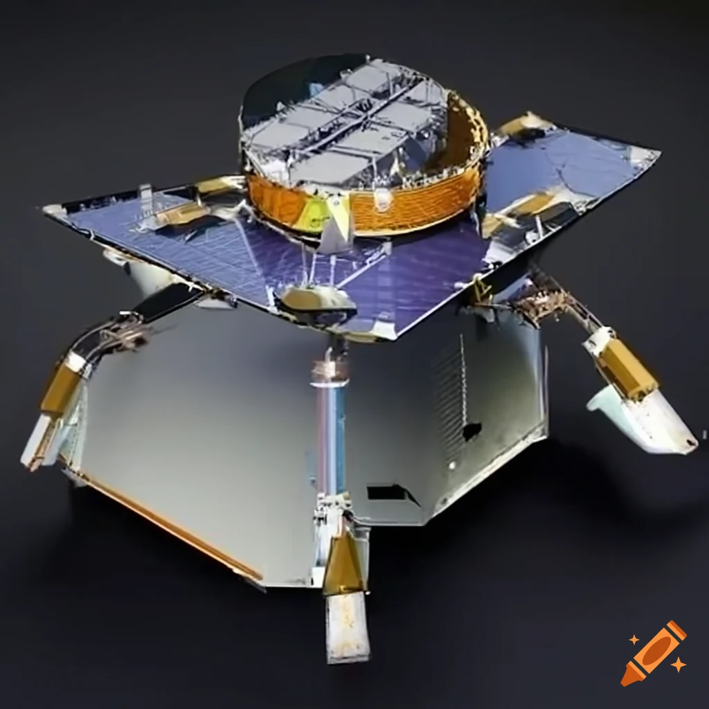 Space lander with electromagnet legs and aluminum plate for destination ...