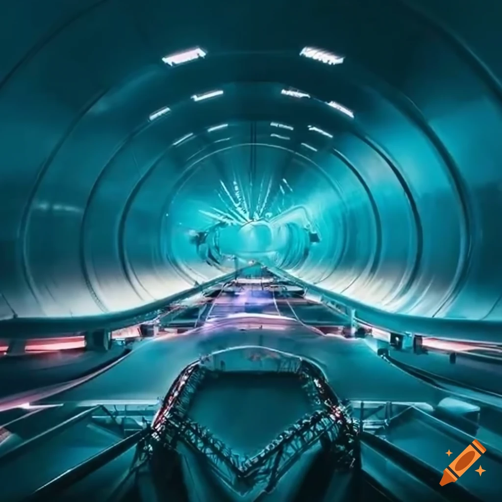 Indoor space-themed amusement park on Craiyon