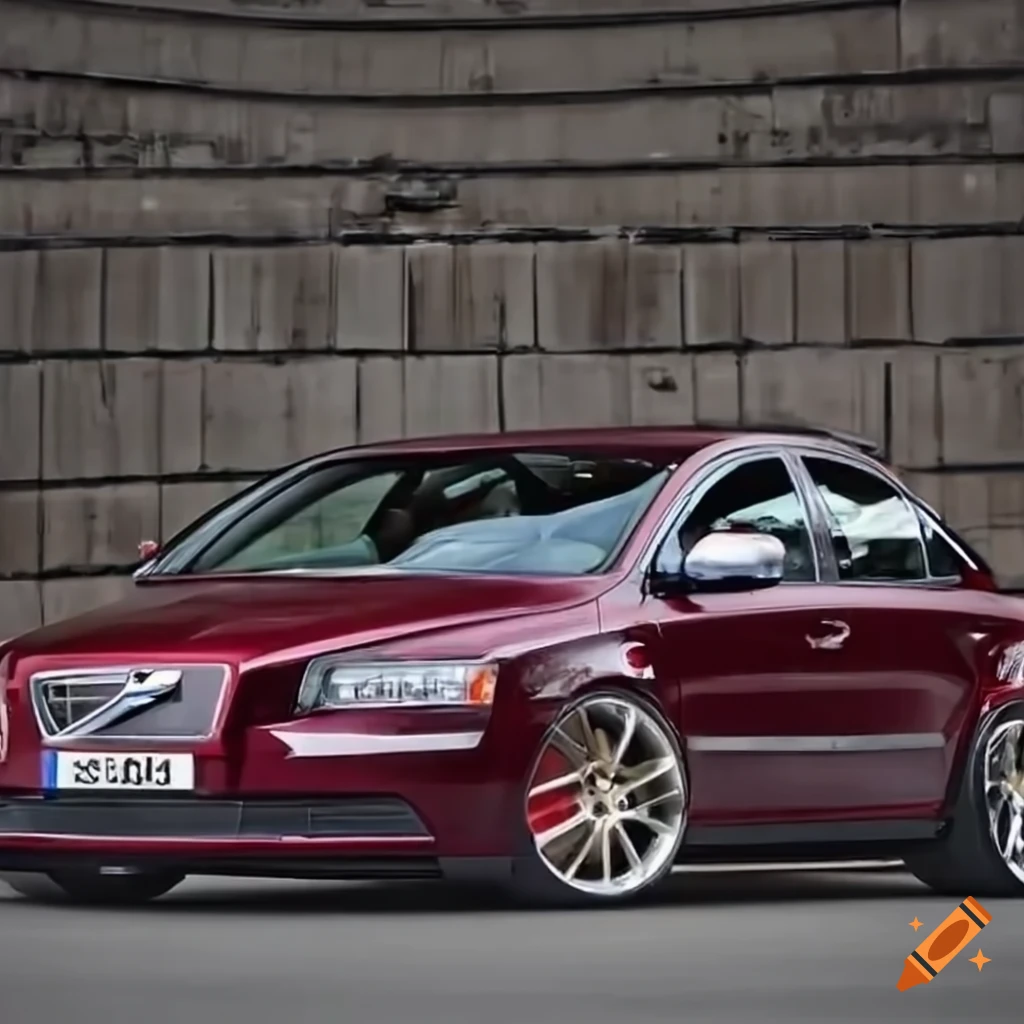 Burgundy tuned volvo s40 on Craiyon