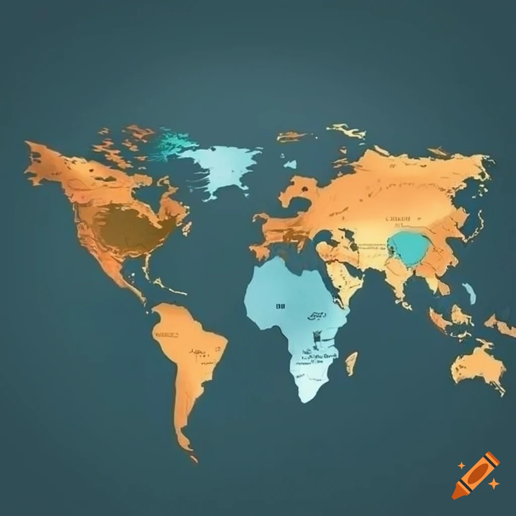 World map on Craiyon