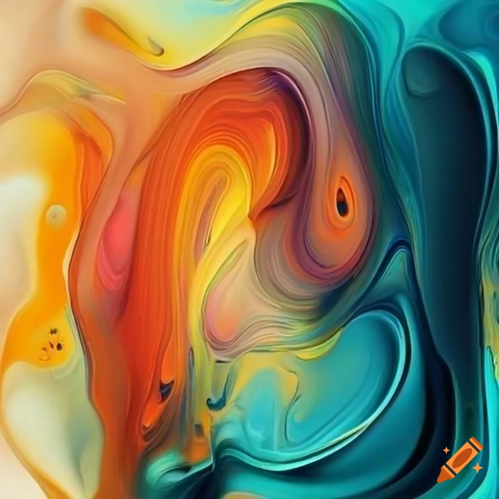 Abstract painting of the five elements on Craiyon