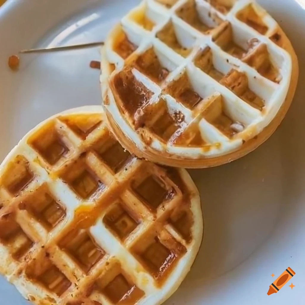 Delicious waffle with honey on Craiyon