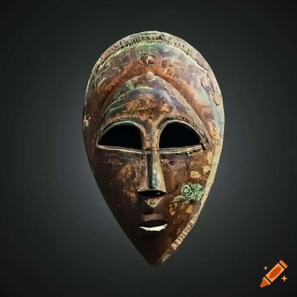 Abstract african mask on Craiyon