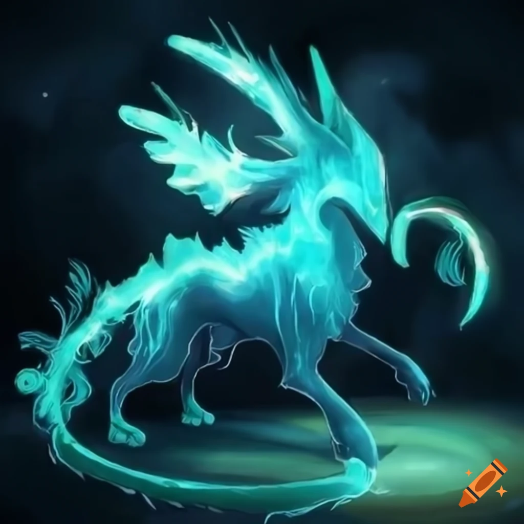 Divine Luminous Glowing mythical creature in Pokemon artstyle on Craiyon