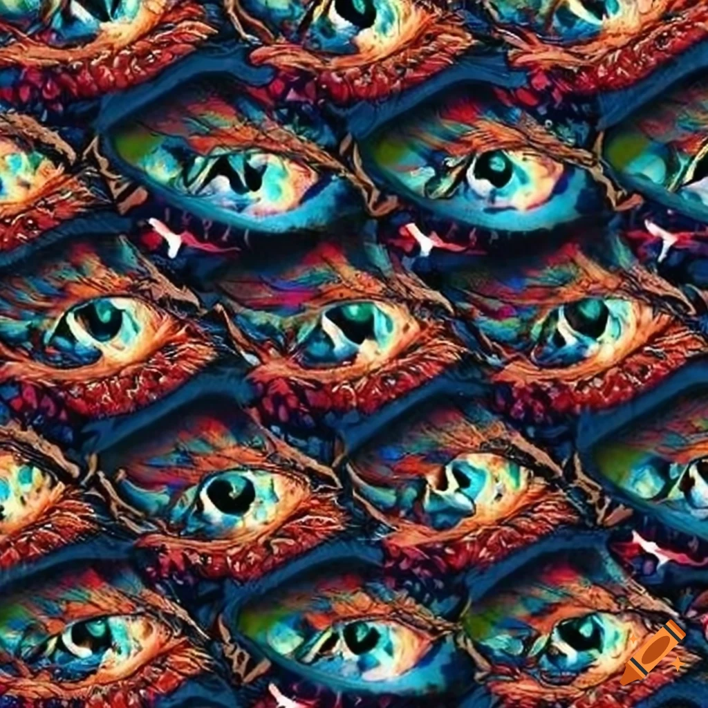 Dragon eye fabric pattern on Craiyon