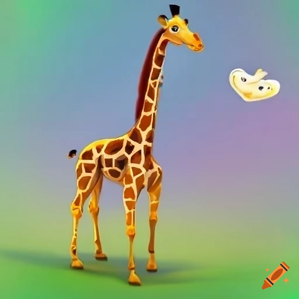 Animated giraffe on Craiyon