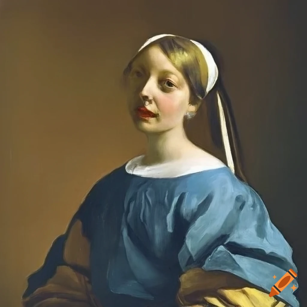 Johannes vermeer self portrait on Craiyon