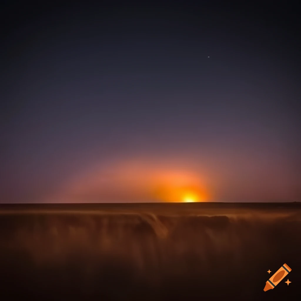 Night plains landscape on Craiyon