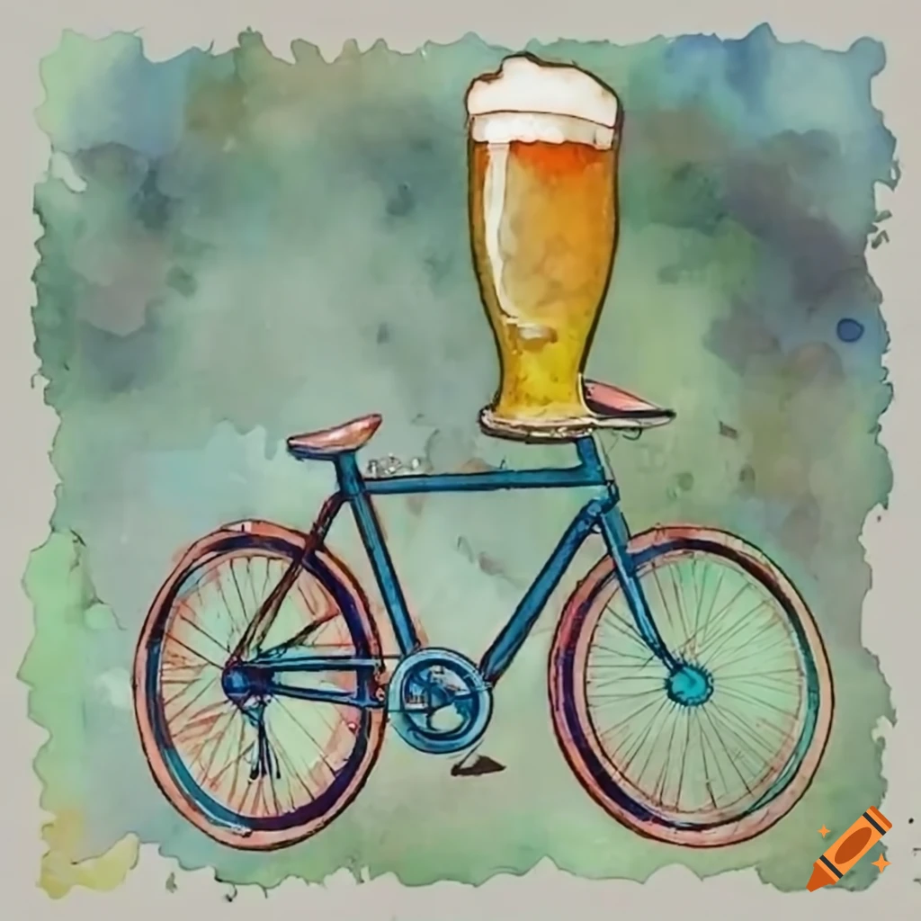 Bike and beer on Craiyon