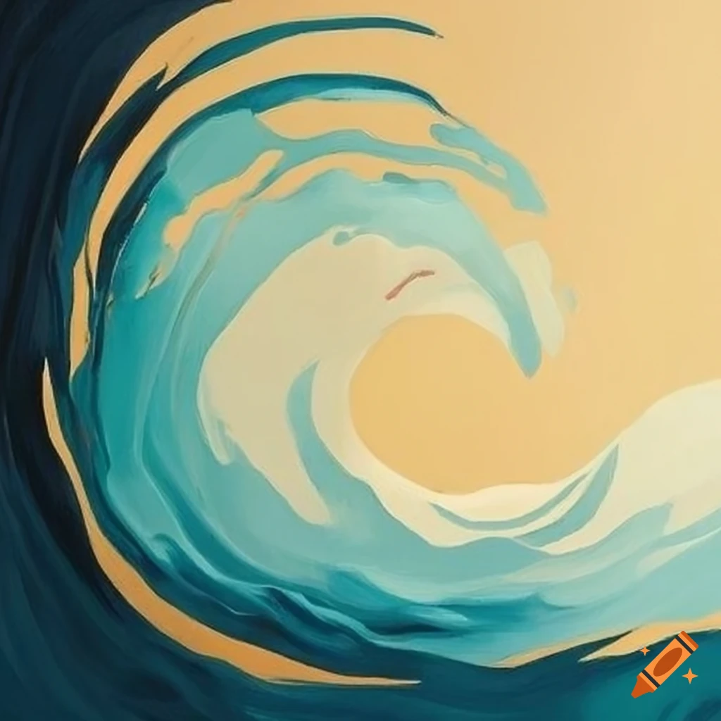 Minimalist wave in classicist art style on Craiyon