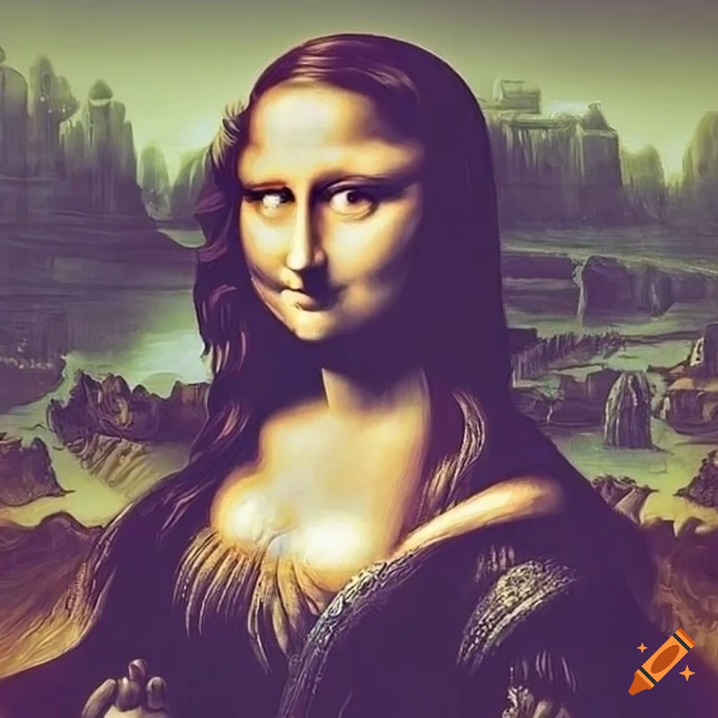 Mona lisa painting on Craiyon