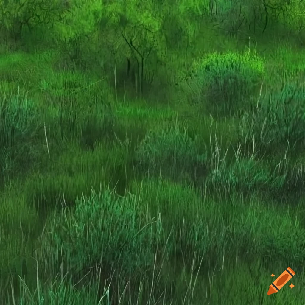 Sparse grassy forest texture on Craiyon