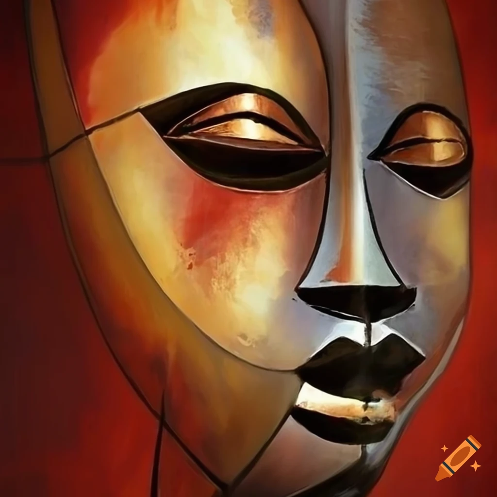 Picasso style Surrealism abstract art with unique shapes and colors on ...