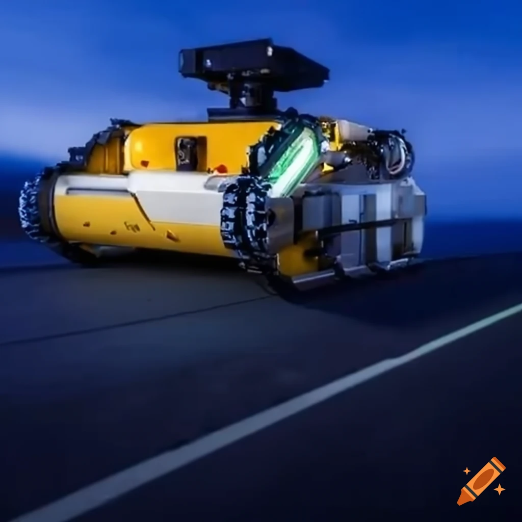 Autonomous robot for road repair on Craiyon