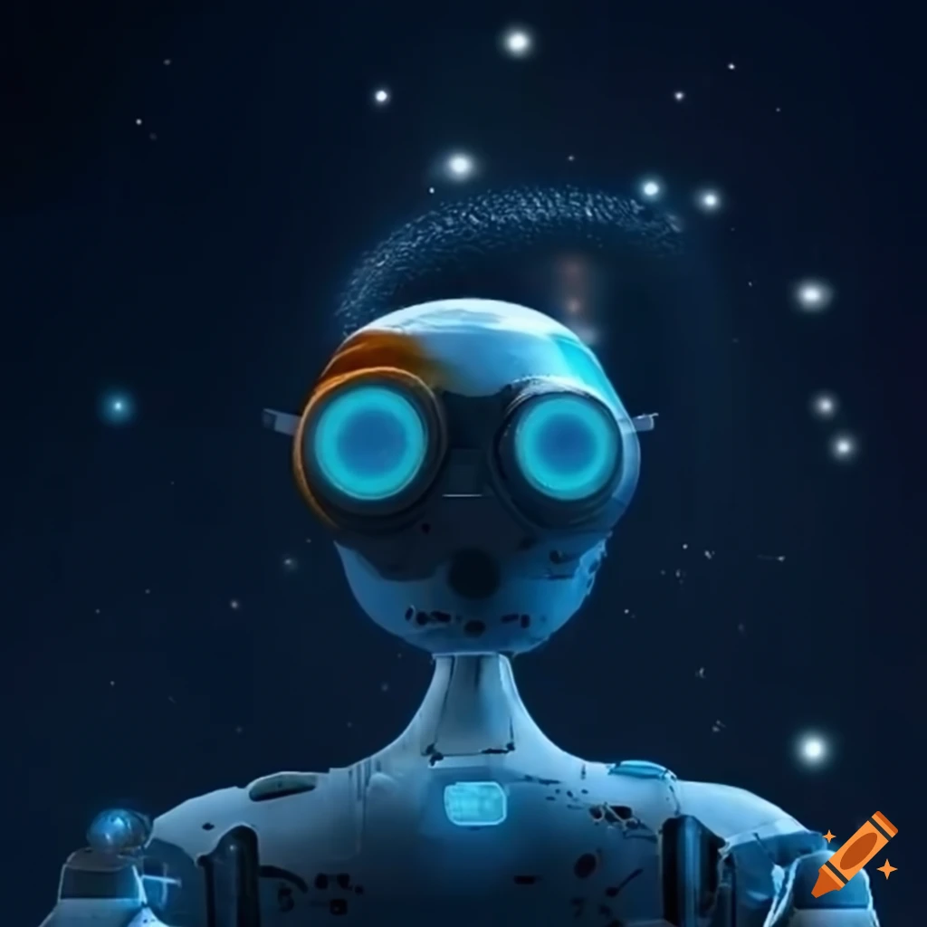 Life support robots for colonists in deep space on Craiyon