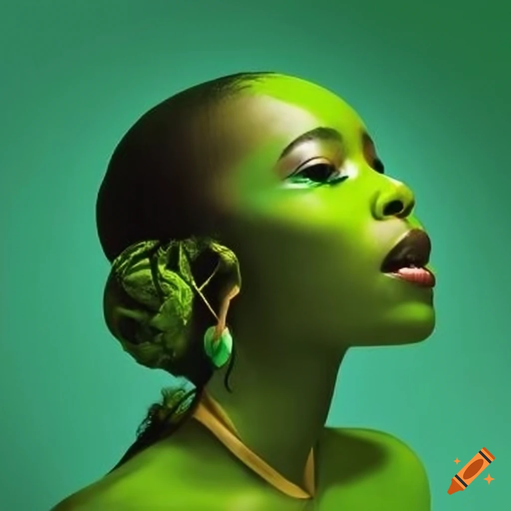 Modern and green african american interior on Craiyon