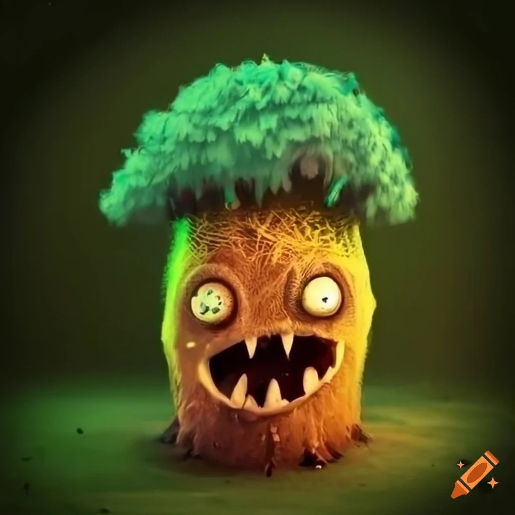 Three cute monsters playing in a forest of foam trees on Craiyon