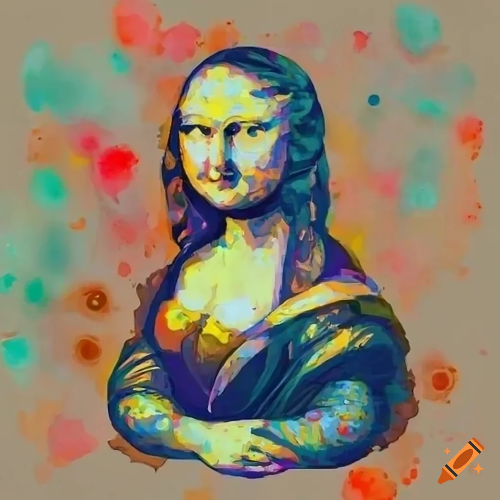 Mona lisa with a different font on Craiyon